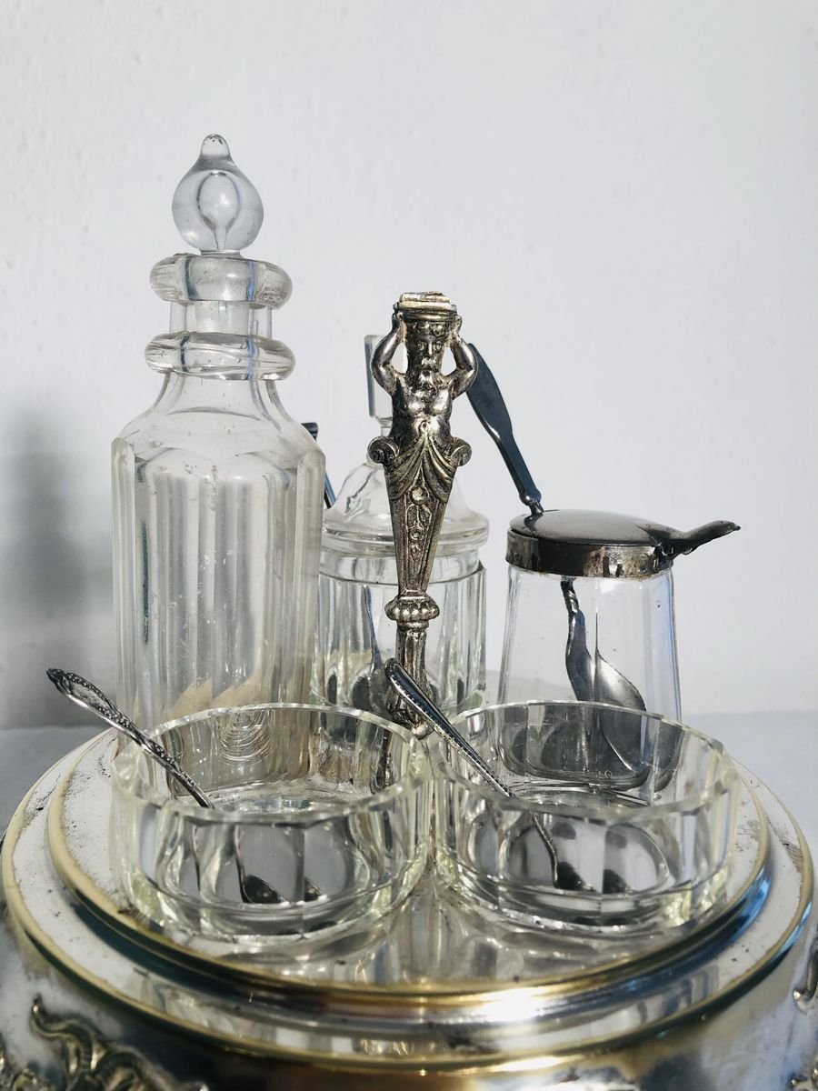 Service de Table Antique Plaqué Argent, 1900s en vente sur Pamono