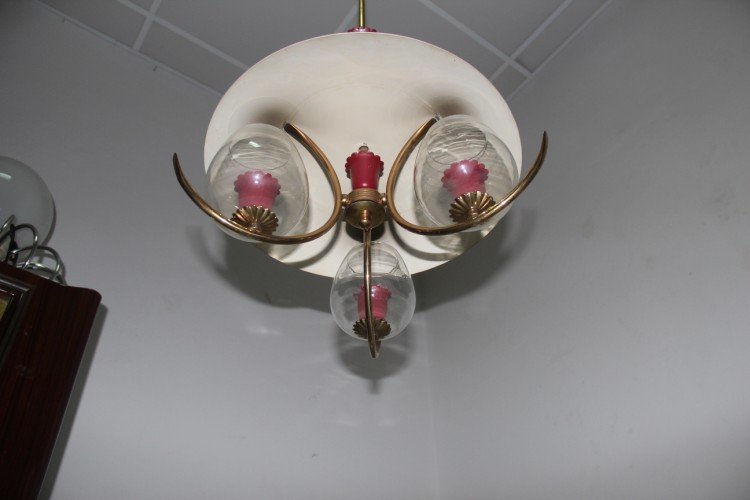 Italian Midcentury Ceiling Lamp for sale at Pamono