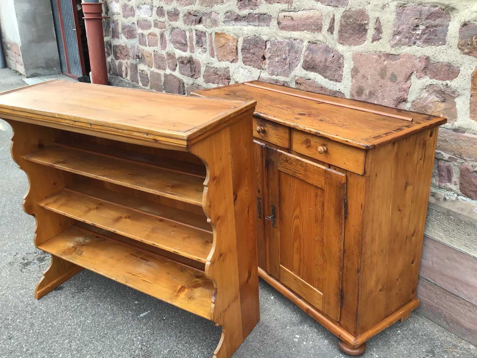 Vintage Rustic Pinewood Dresser for sale at Pamono