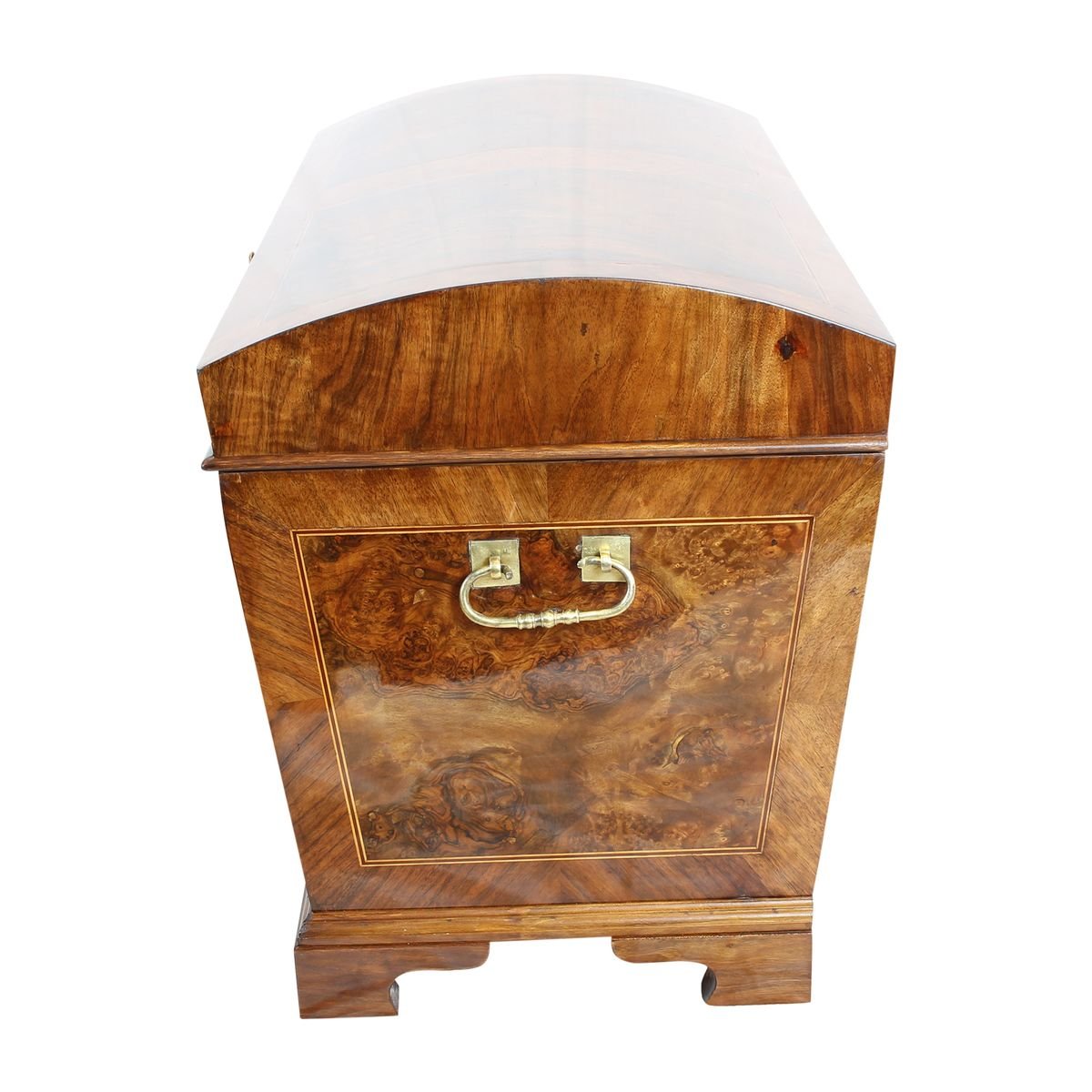Antique Baroque Walnut Chest with Rounded Lid for sale at Pamono