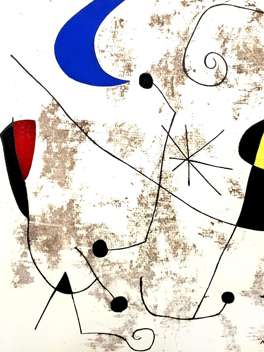 Joan Miro - Moon and Sun - Pochoir 1957 bei Pamono kaufen
