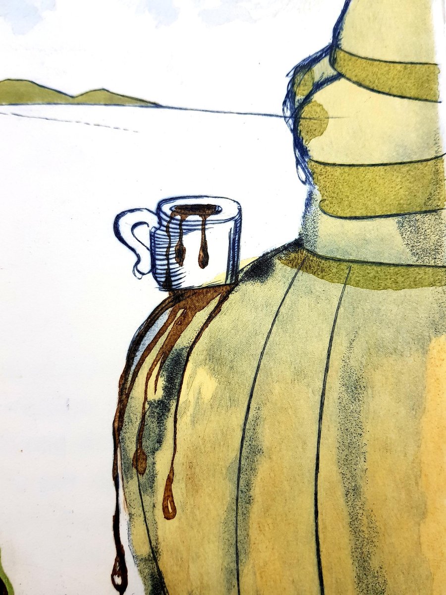 Salvador Dali - Cup of Chocolate - Original Etching 1967 for sale at Pamono
