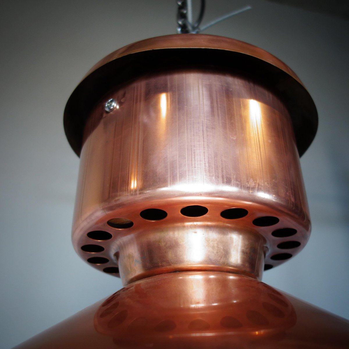 Copper Factory Lamp for sale at Pamono
