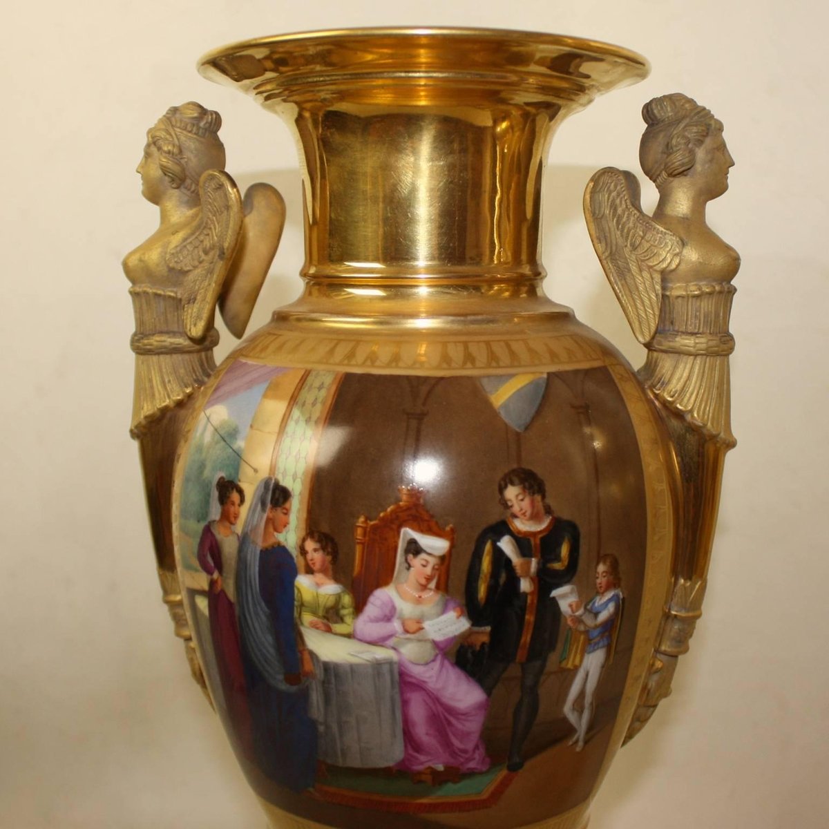 Empire Porcelain Vases, Set of 2 for sale at Pamono