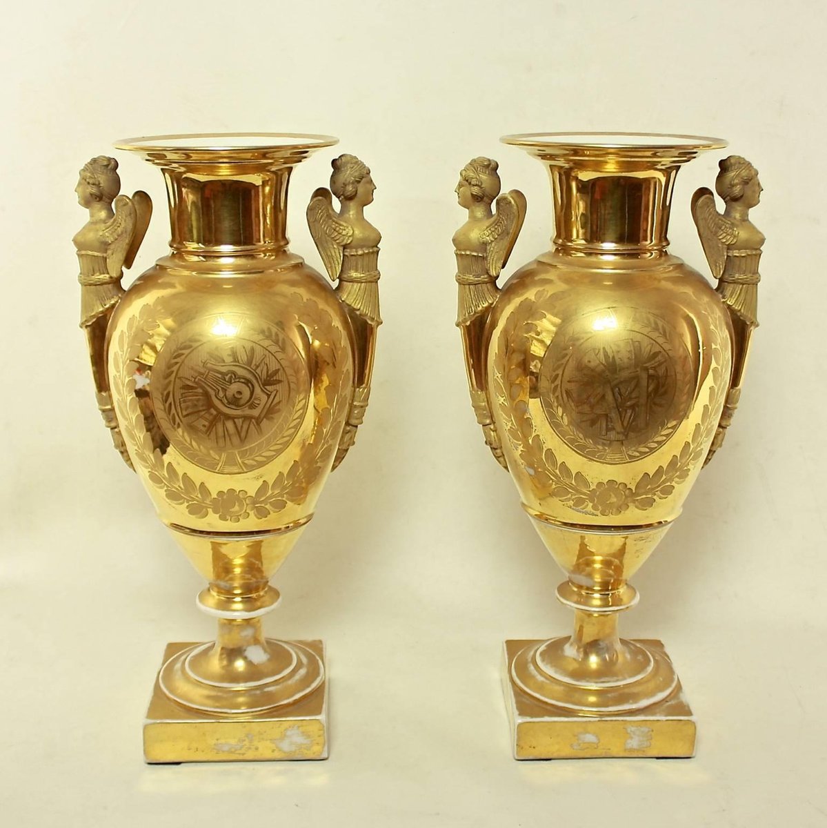 Empire Porcelain Vases, Set of 2 for sale at Pamono