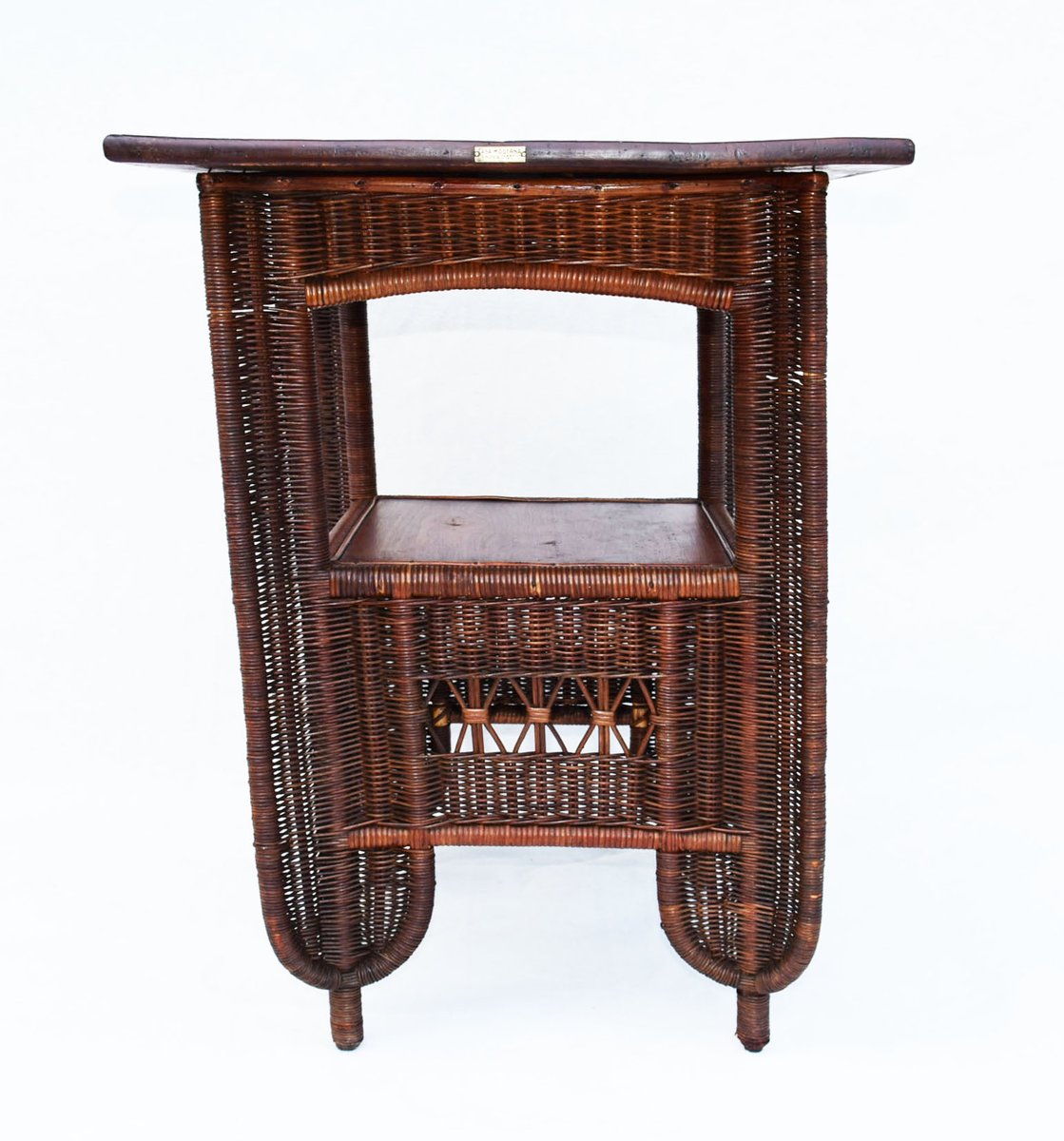 Antique Italian Wicker Coffee Table from Casa Moderna Genova, 1910s for ...