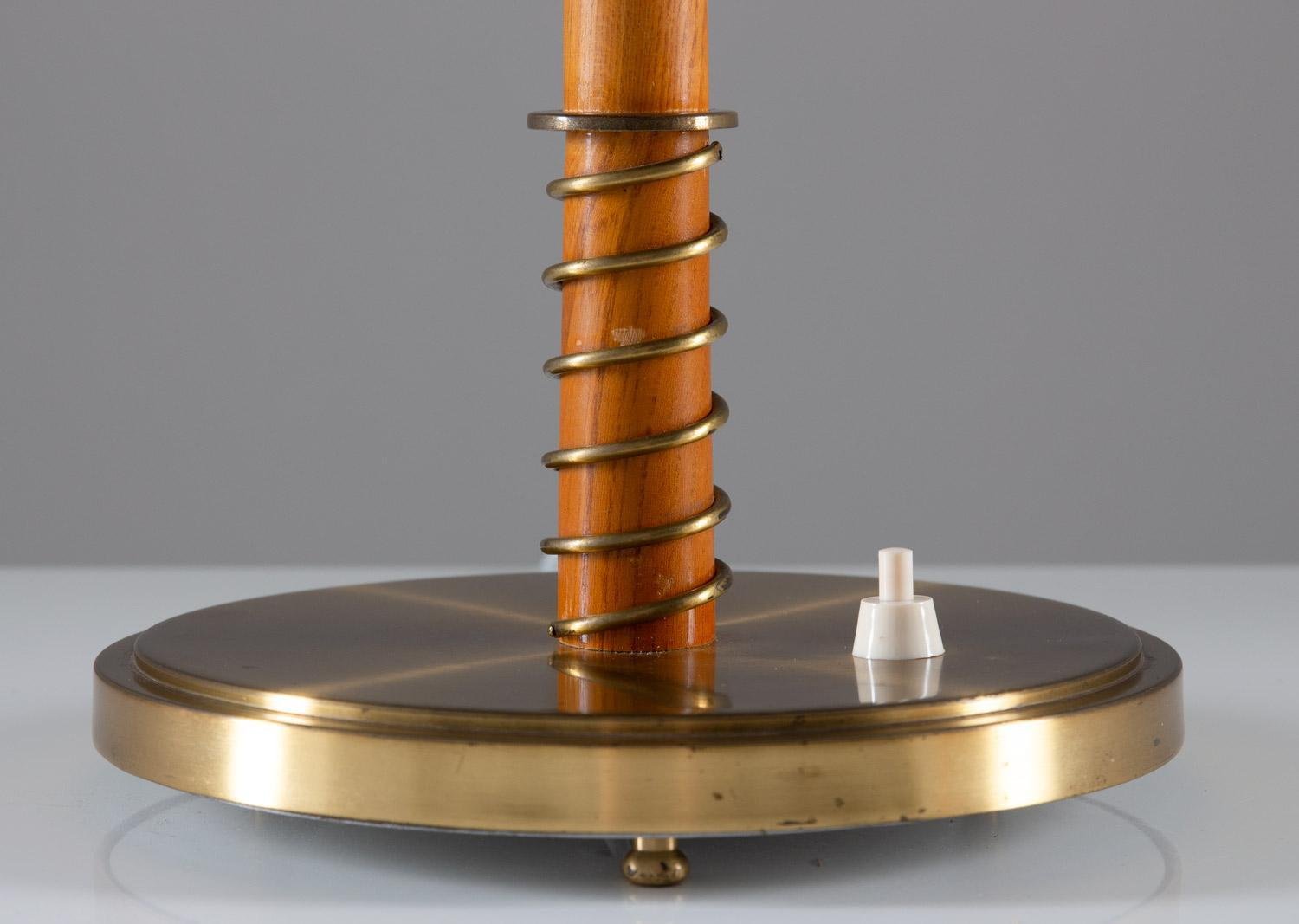 Mid-Century Swedish Table Lamp in Brass by Harald Notini for Bohlmarks ...