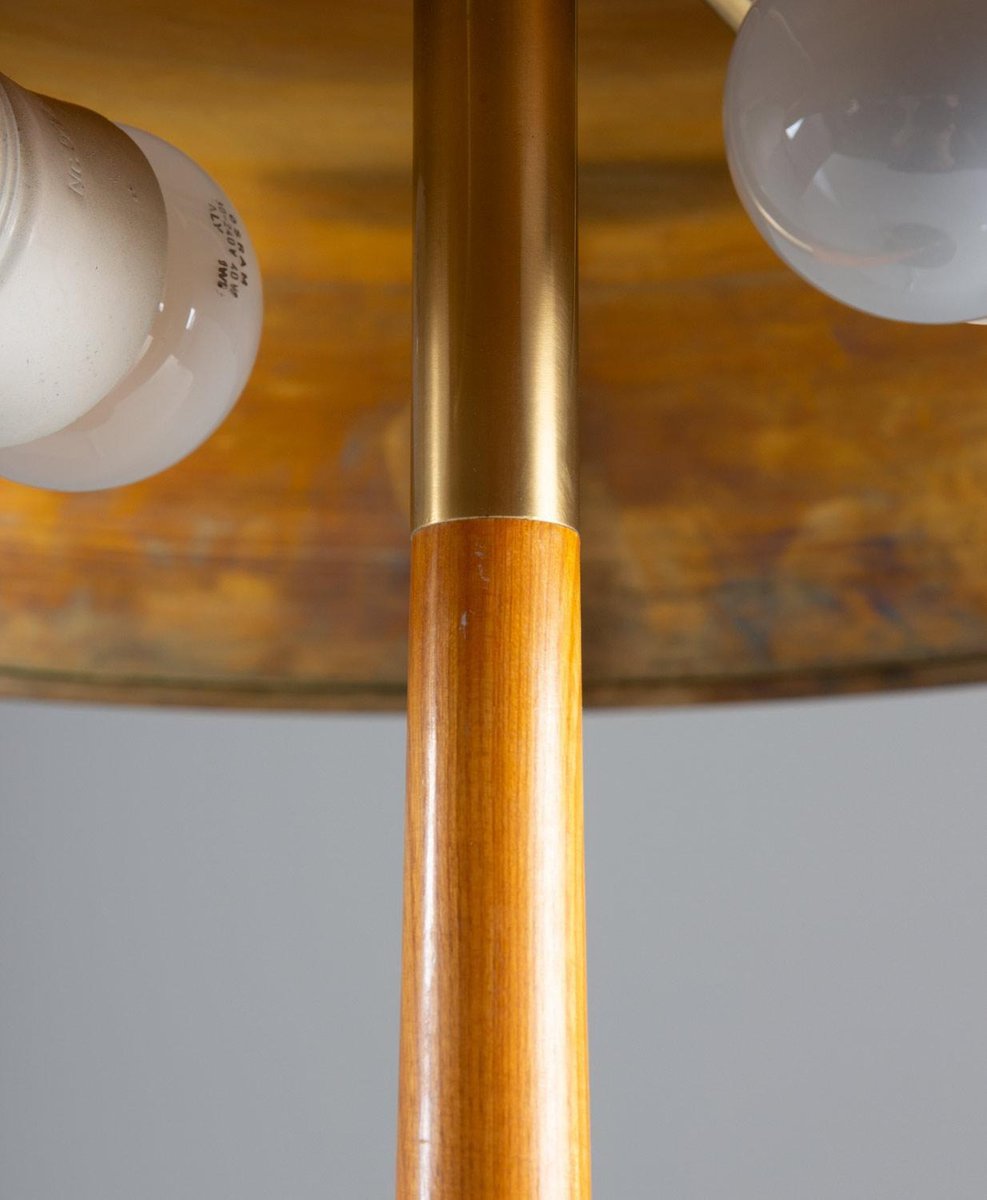 Mid-Century Swedish Table Lamp in Brass by Harald Notini for Bohlmarks ...