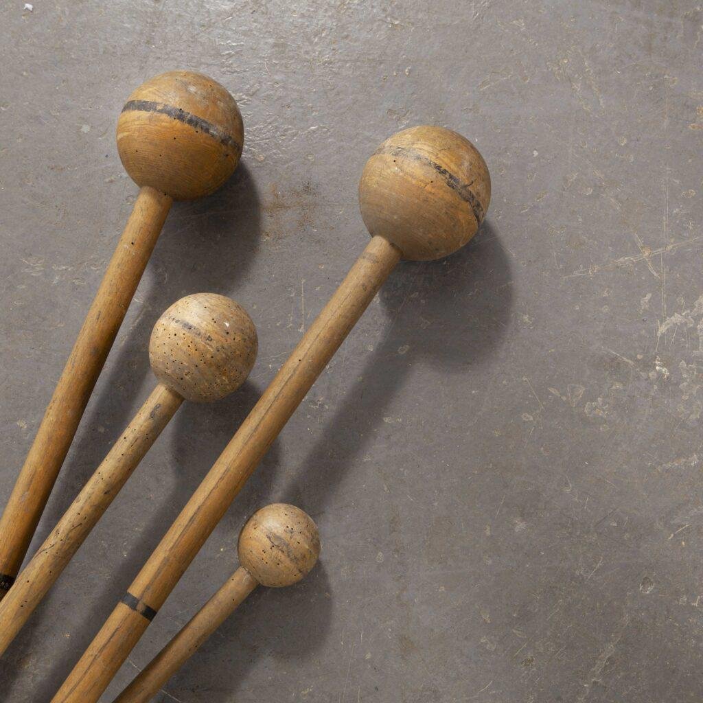 French Circus Juggling Batons, 1950s, Set of 4 for sale at Pamono