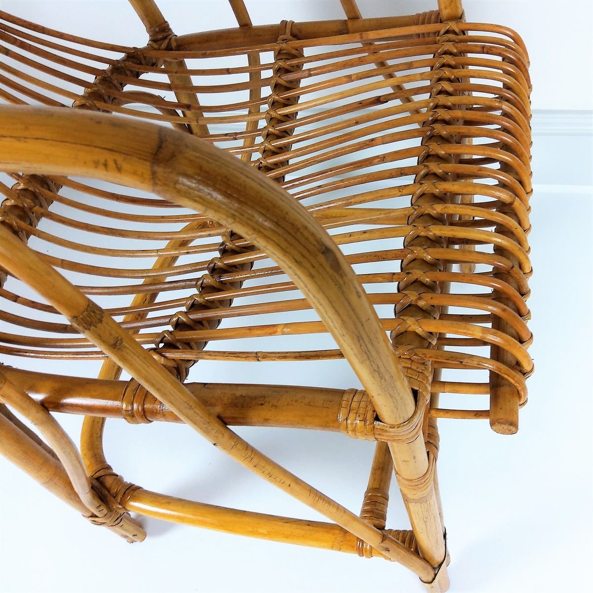 Large Vintage Bamboo & Rattan Lounge Chairs, 1960s, Set of 2 for sale ... Large Vintage Bamboo & Rattan Lounge Chairs, 1960s, Set of 2 for sale ...