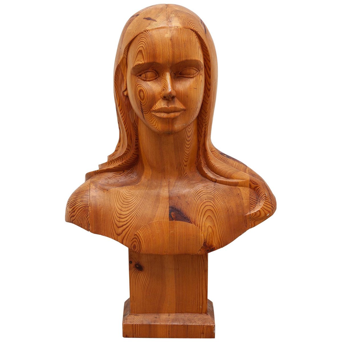 French Women Bust Sculpture Marianne Goddess of Liberty in Solid Wood ...