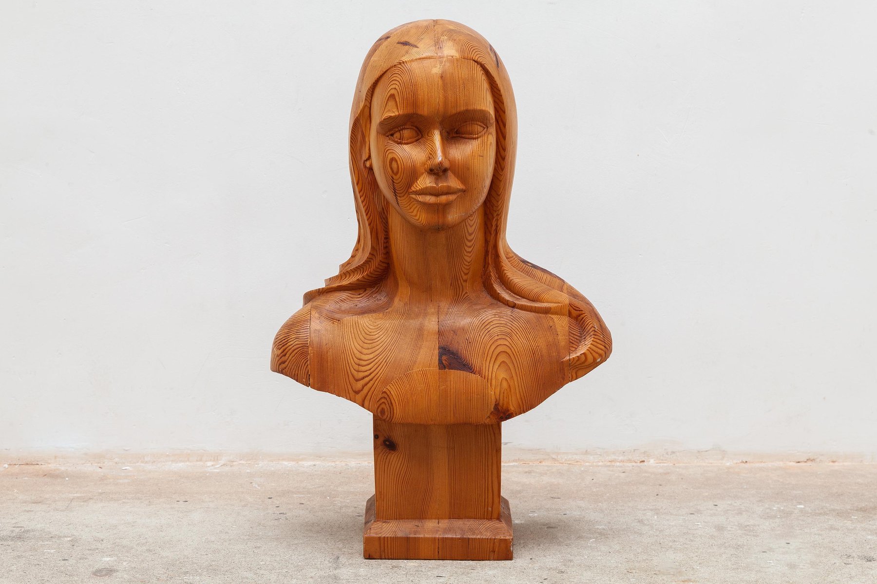 French Women Bust Sculpture Marianne Goddess of Liberty in Solid Wood ...