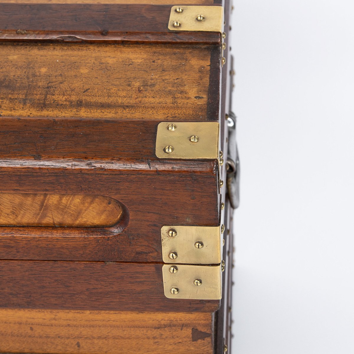 19th Century Victorian Teak & Mahogany Seaman's Trunk, 1890s for sale ...