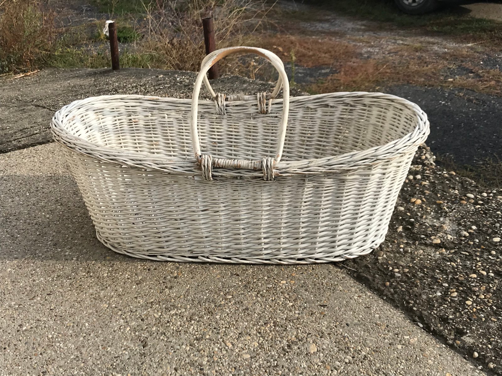 Rustic Wood Basket, 1960s for sale at Pamono