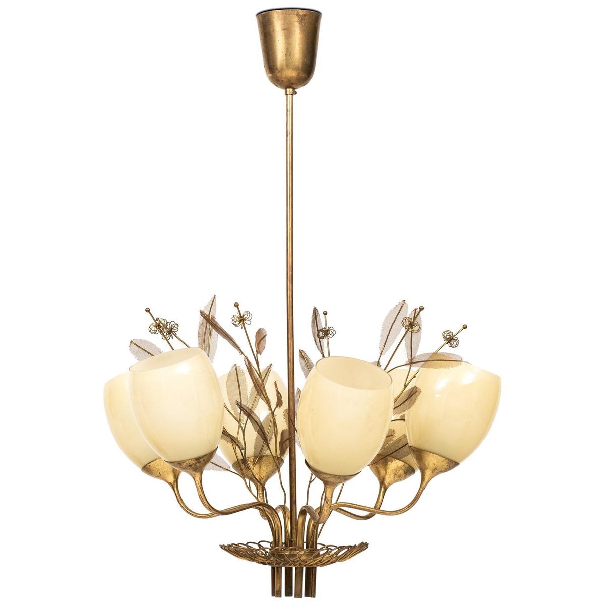Finnish Model 9020/6 Ceiling Lamp by Paavo Tynell for Taito Oy, 1950s for sale at Pamono