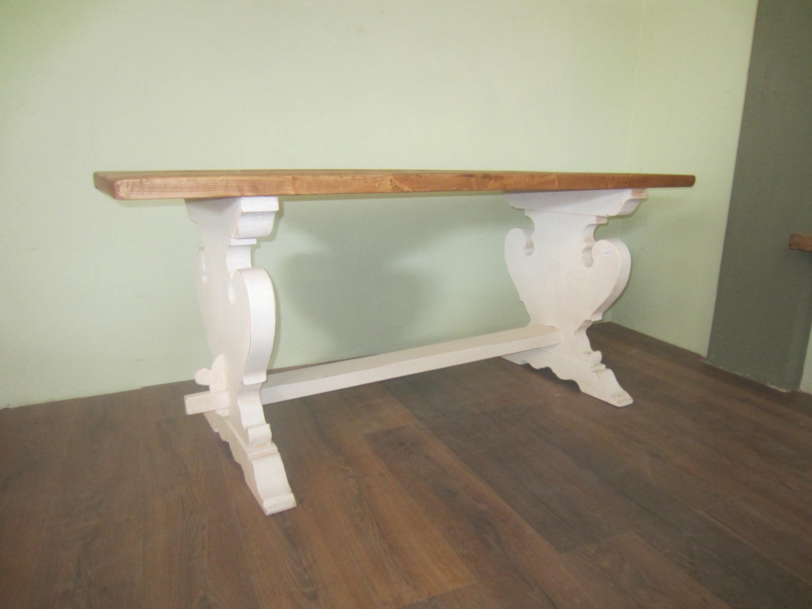 Pine Rustic Dining Table, 1980s for sale at Pamono