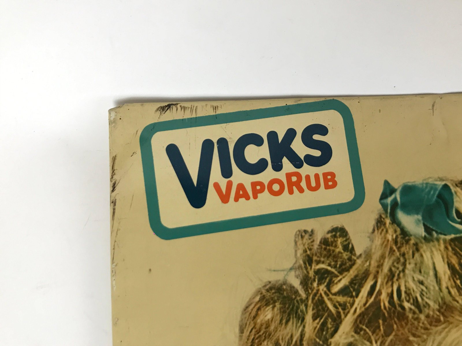 Vintage Italian Advertising Metal Screen Printed Vicks Vaporub Sign ...