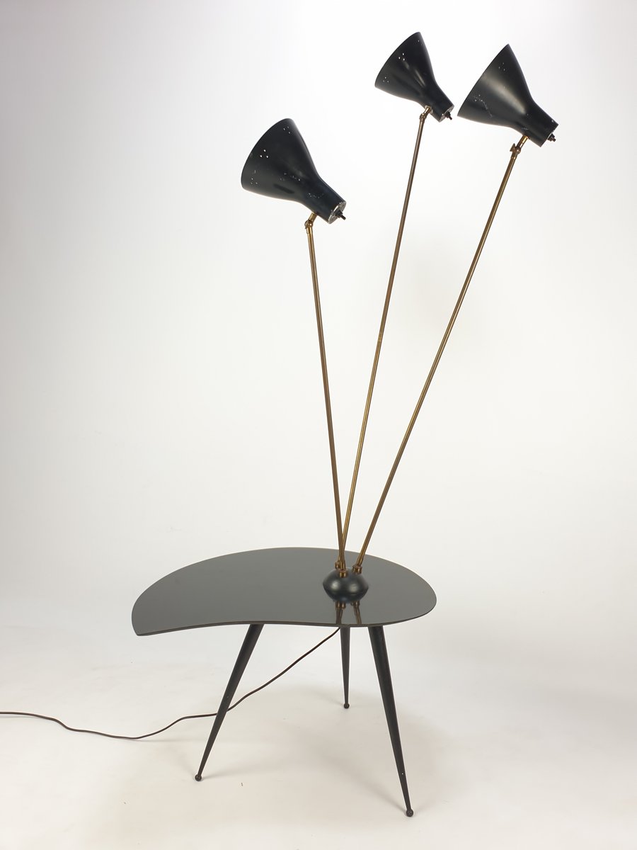 Italian Side Table with 3 Adjustable Light Sconces, 1960s for sale at ...