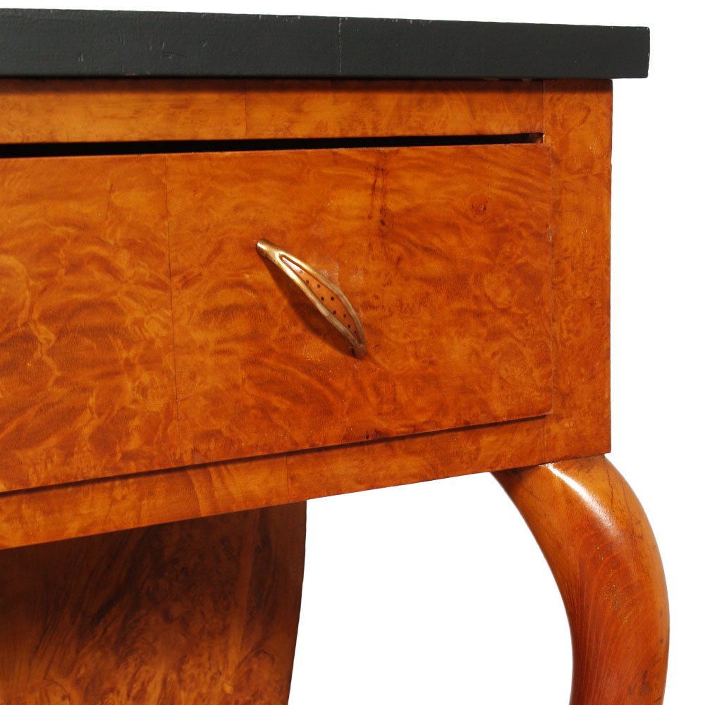 Art Deco Italian Blonde Walnut Console Table from Gaetano Borsani ...