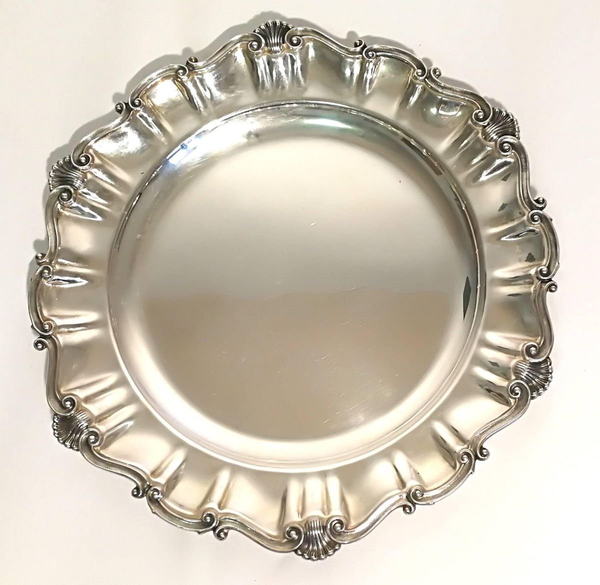 Vintage Silver Dish Plate for sale at Pamono