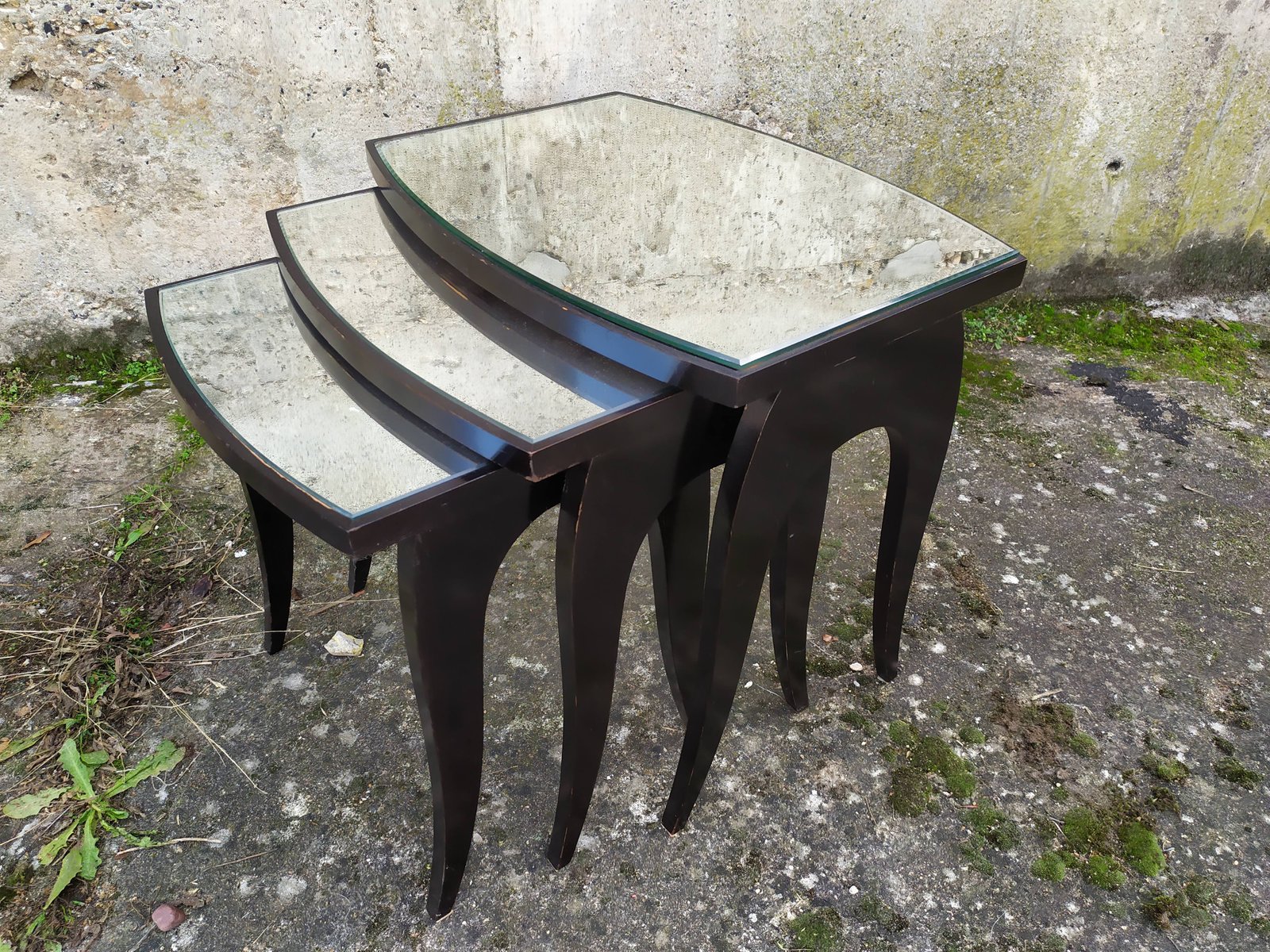 Art Deco Nesting Tables, 1930s, Set of 3 for sale at Pamono