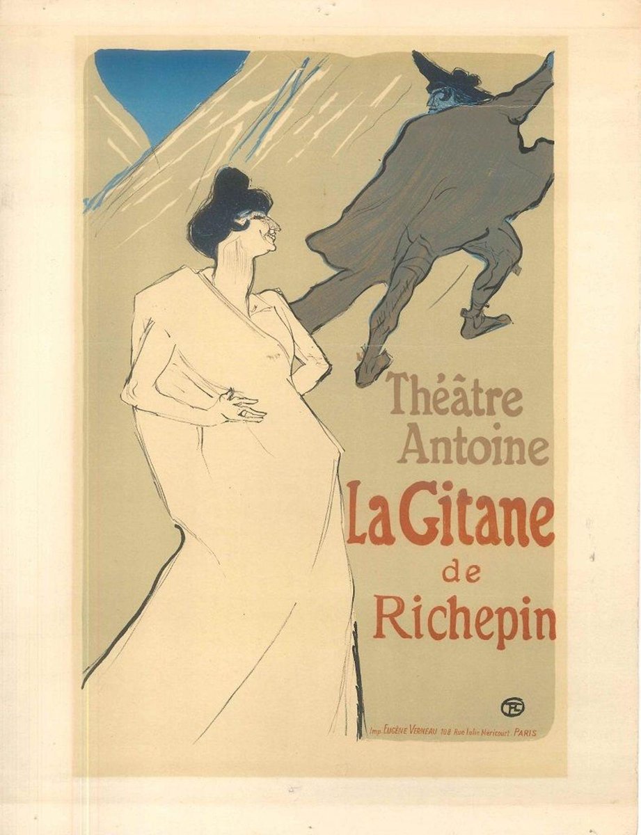 La Gitane de Richepin - Litho Originale d'après H. de Toulouse-Lautrec 1951 en vente sur Pamono