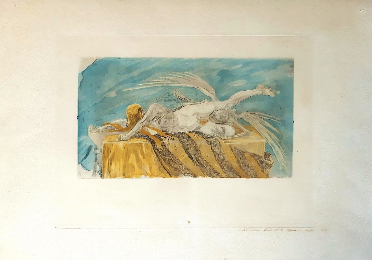 L'agonie - Original Etching by Félicien Rops - 1896 1896 for sale at Pamono