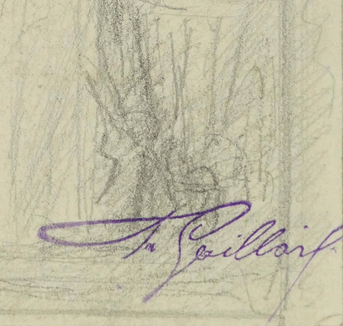 Portrait of Pope in Saint Peter - Original Pencil Drawing by F ...