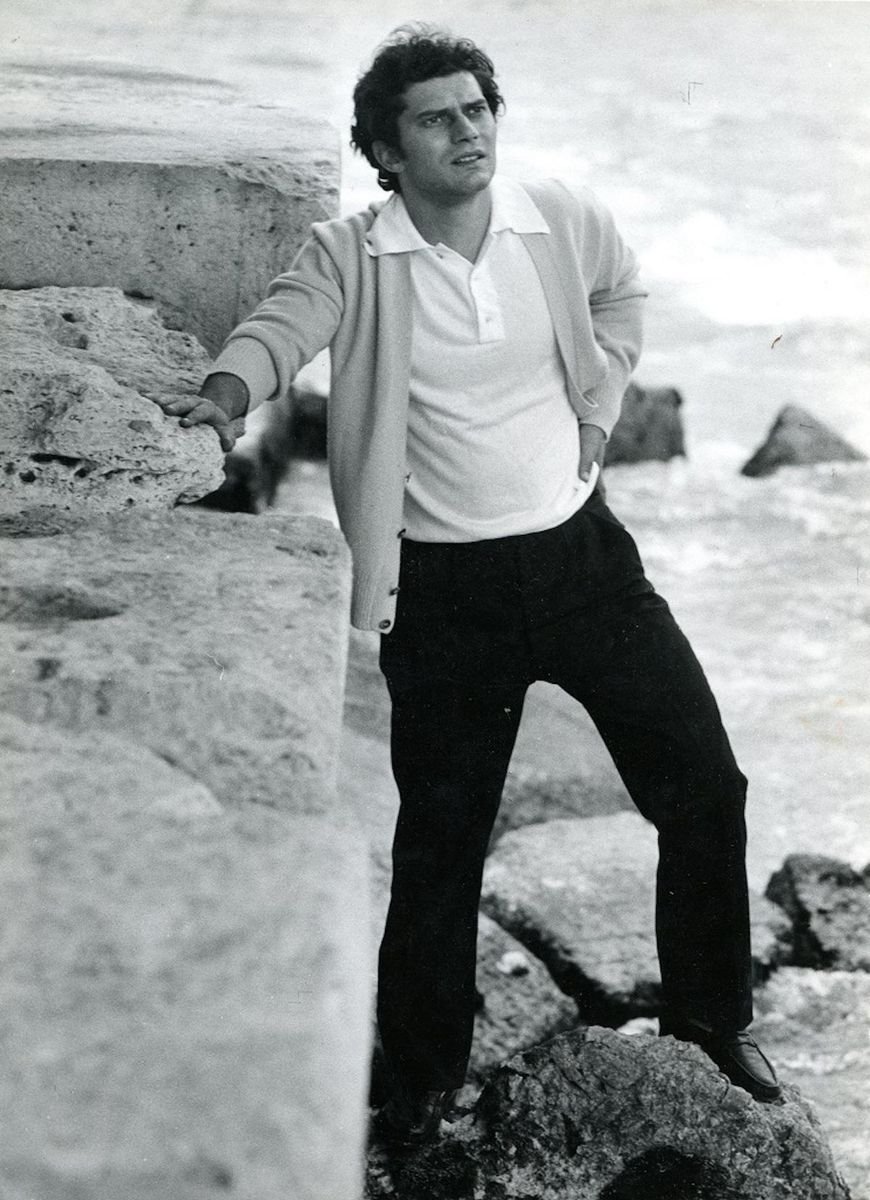 Portrait of Italian Singer Luigi Tenco by Pietro Pascuttini - B/w Photo ...