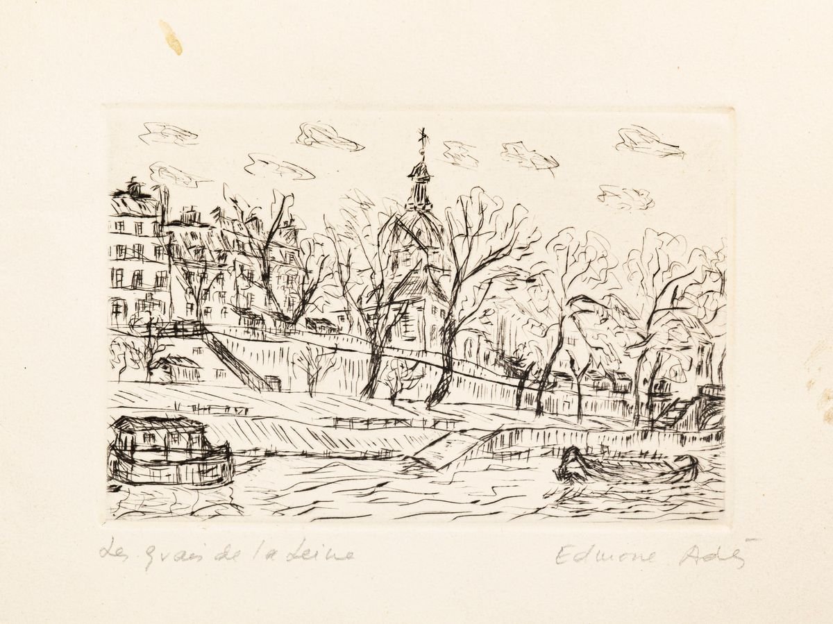 Edmone A. Ades - Etching and Drypoint by Edmone A. Ades - Mid 20th ...