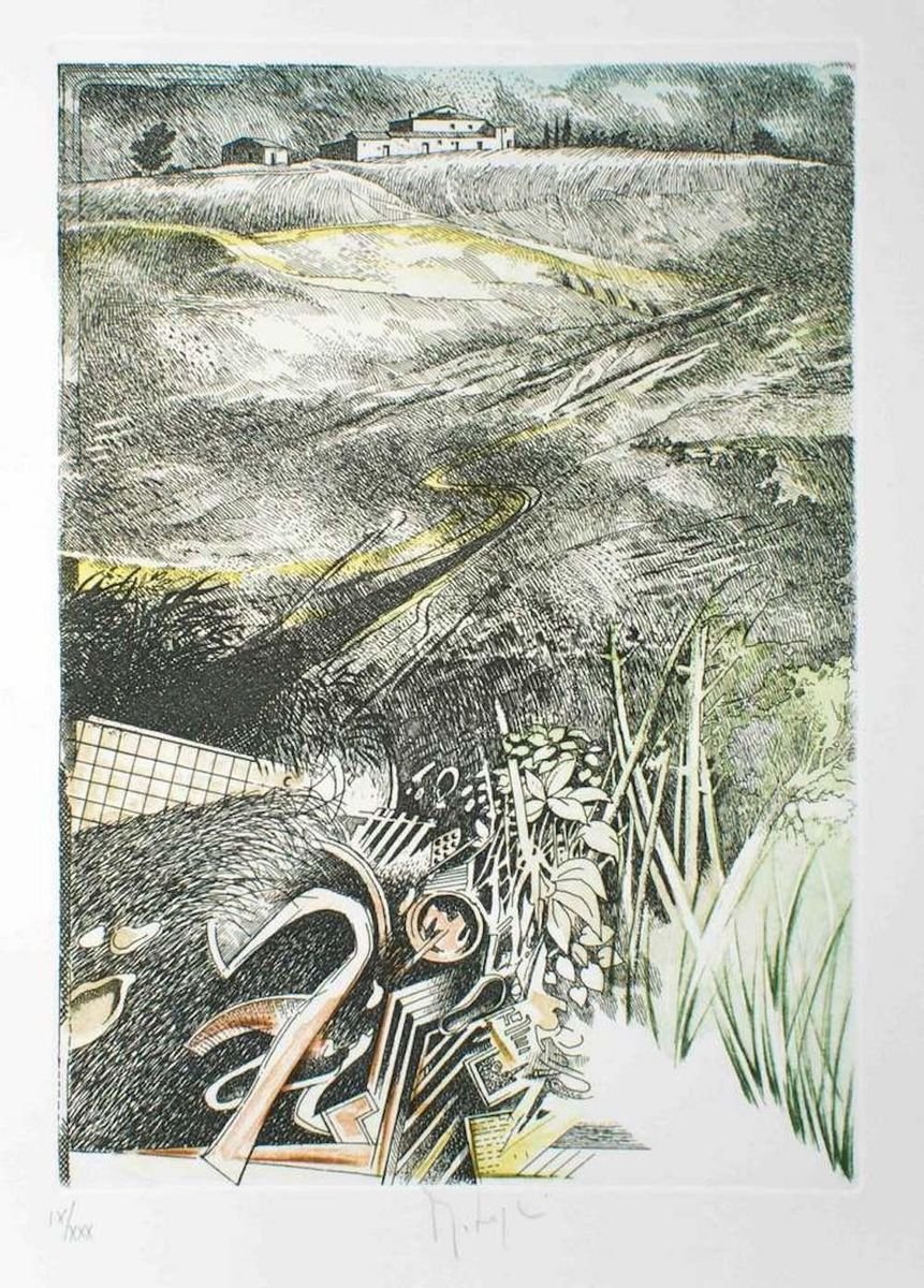 The House of Monlione - Original Etching by Mario Logli - 1986 1986 for ...