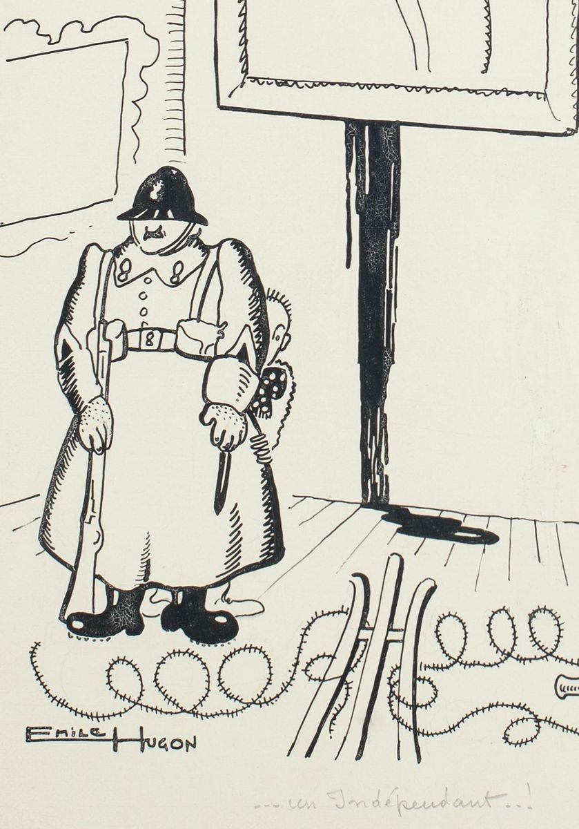 Indipendents - China Ink Drawing by E. Hugon - 1960s 1960s for sale at ...