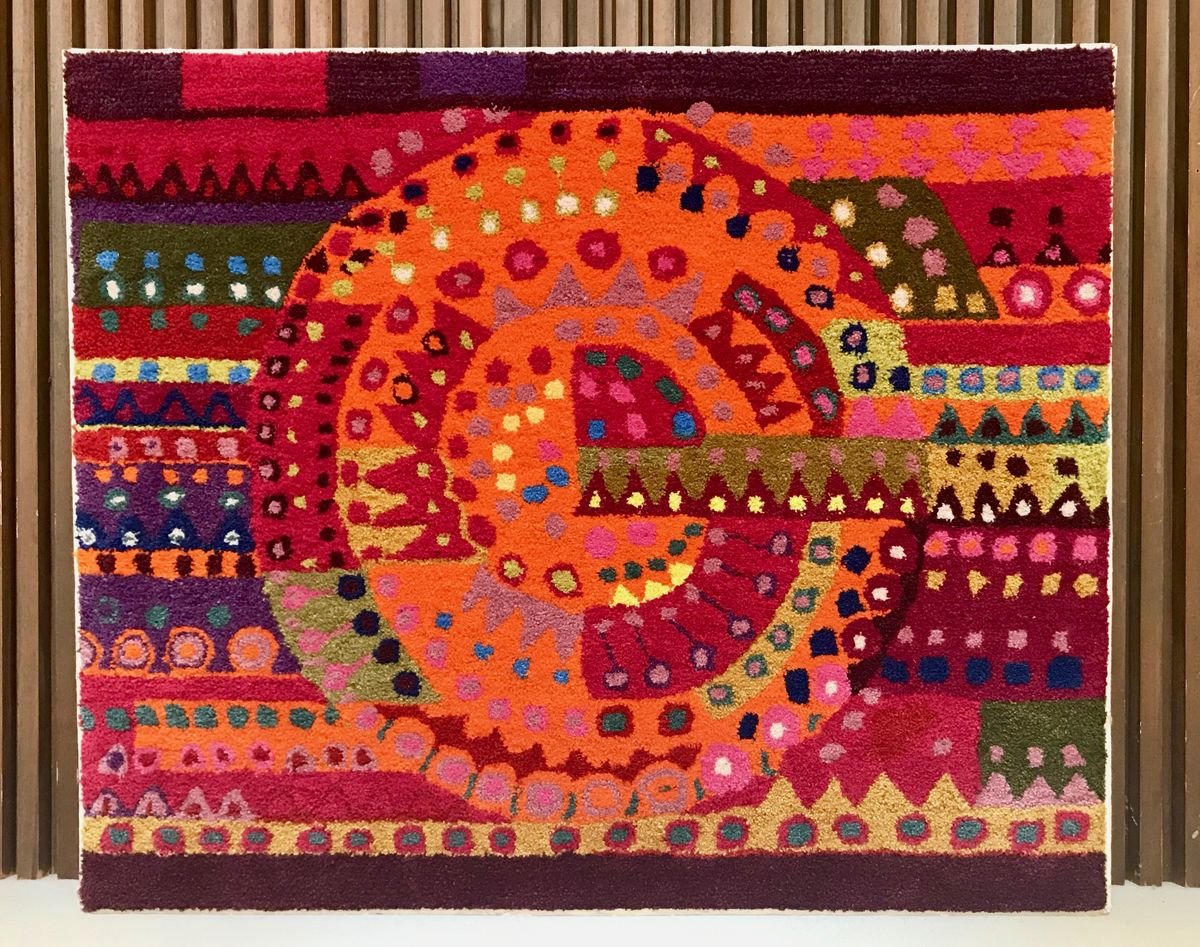 German Modernist Art Wall Rug from Tetex Munich, 1960s for sale at Pamono