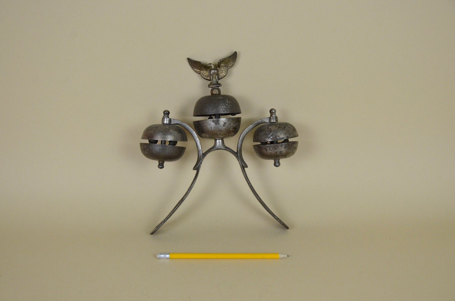 Antique German Carriage Sleigh Parade Show Horse Triple Bell with Eagle ...