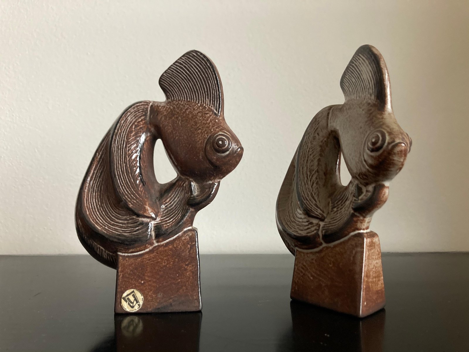 Ceramic Fish Sculptures from Keramia, 1969, Set of 2 for sale at Pamono