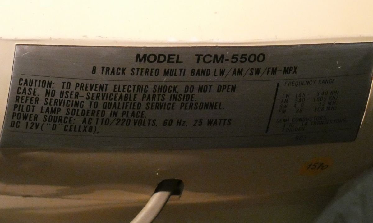 Radio stereo multibanda modello TCM 5500 Space Age di Audiola Sakura, anni '70 in vendita su Pamono