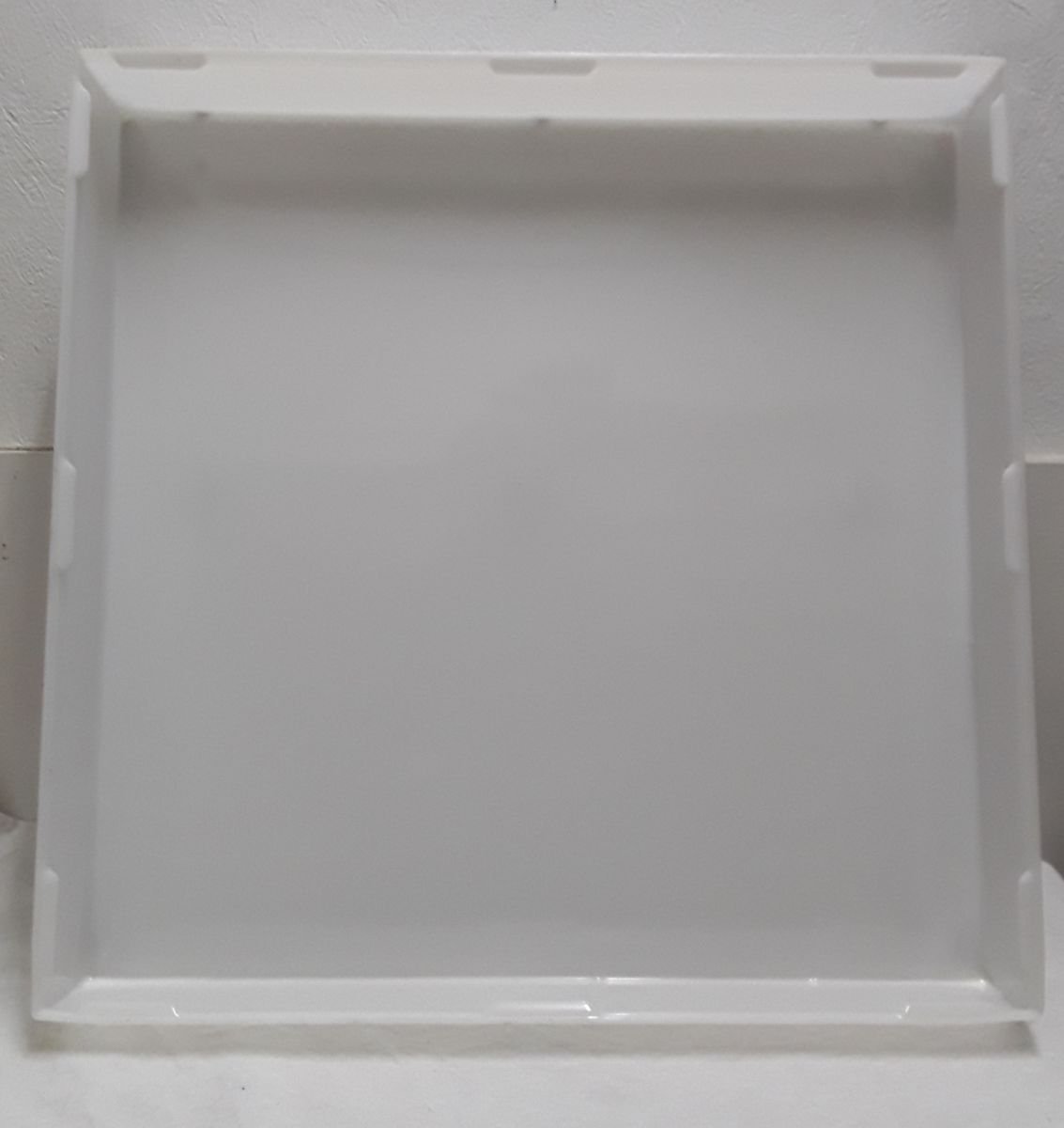 Large Flat Square Ceiling Lamp with White Plastic Mounting from AEG ...