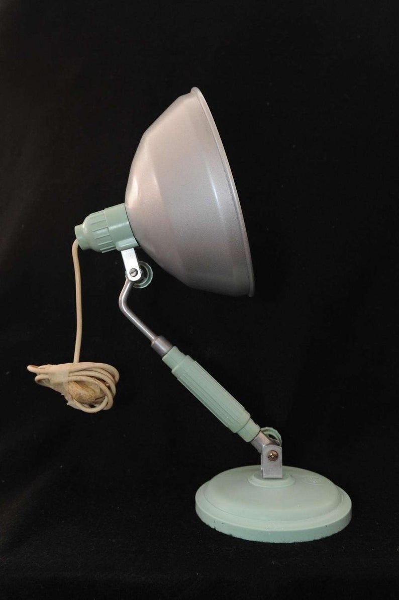 Medical Lamp in Surf Blue Aluminium and Bakelite from Junolux, 1920s ...