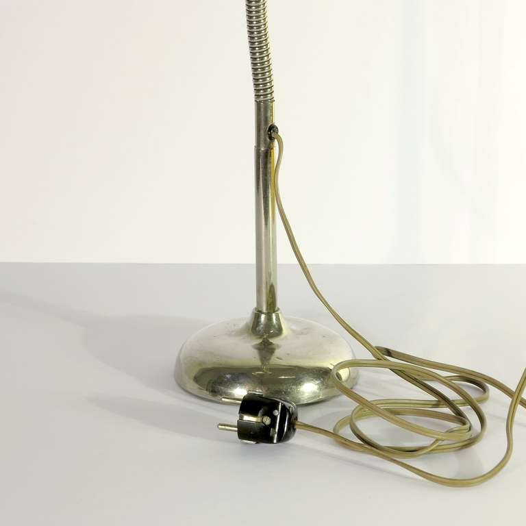 Industrial Goose Neck Table Lamp, 1930s for sale at Pamono