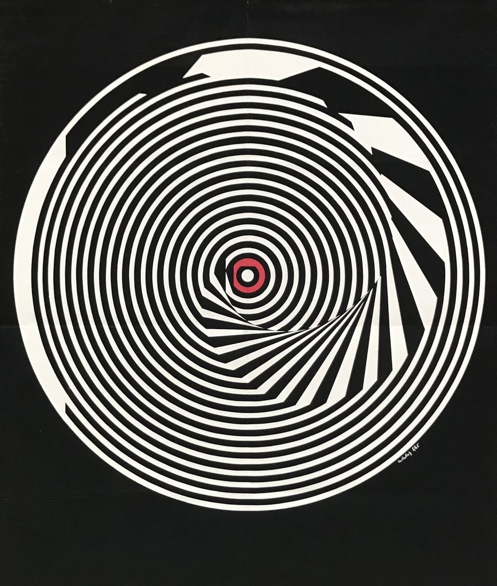 Ludwig Wilding, Op Art, Serigraph, 1965 for sale at Pamono