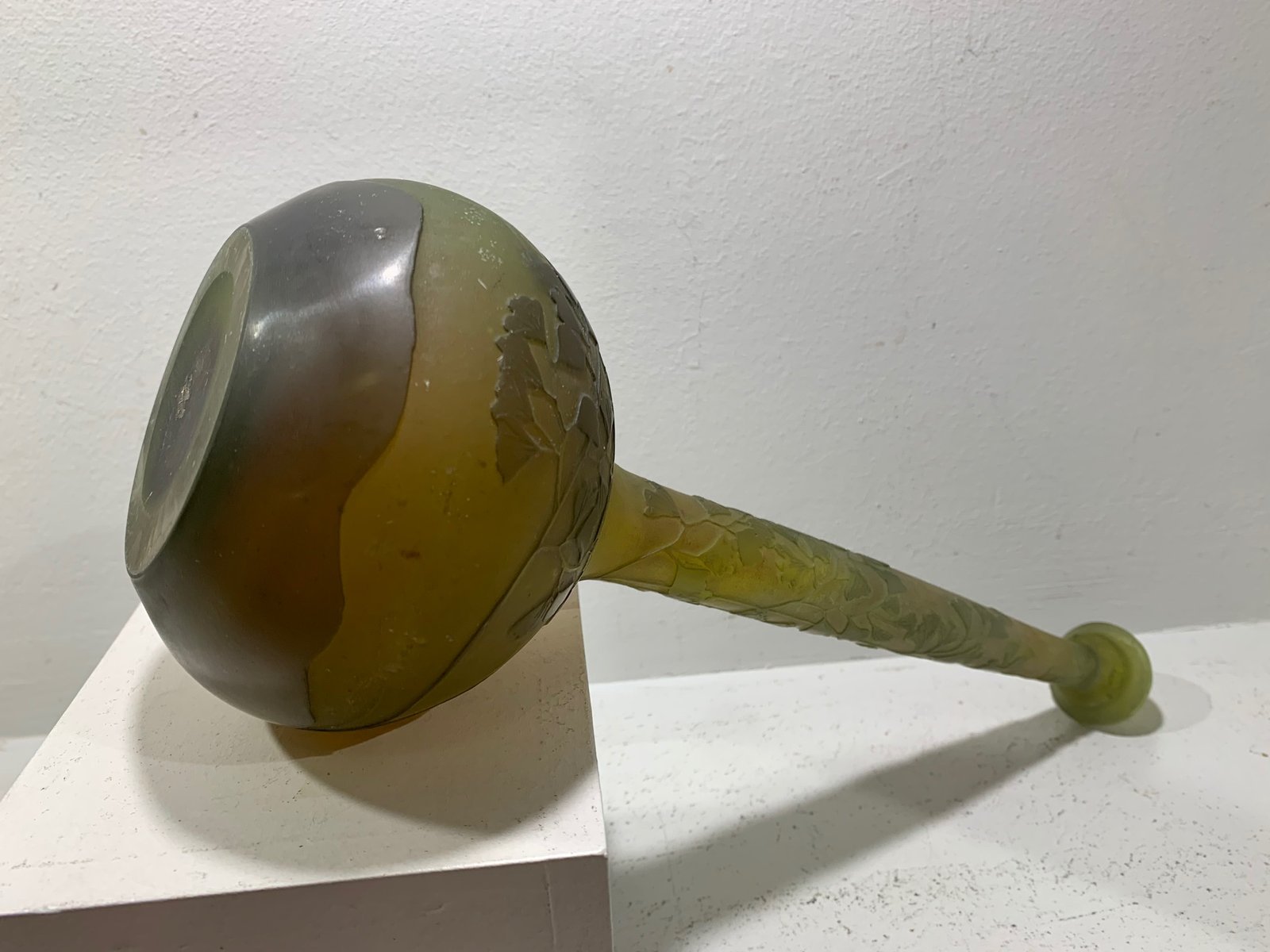 Antique Glass Paste Vase by Emile Galle for sale at Pamono