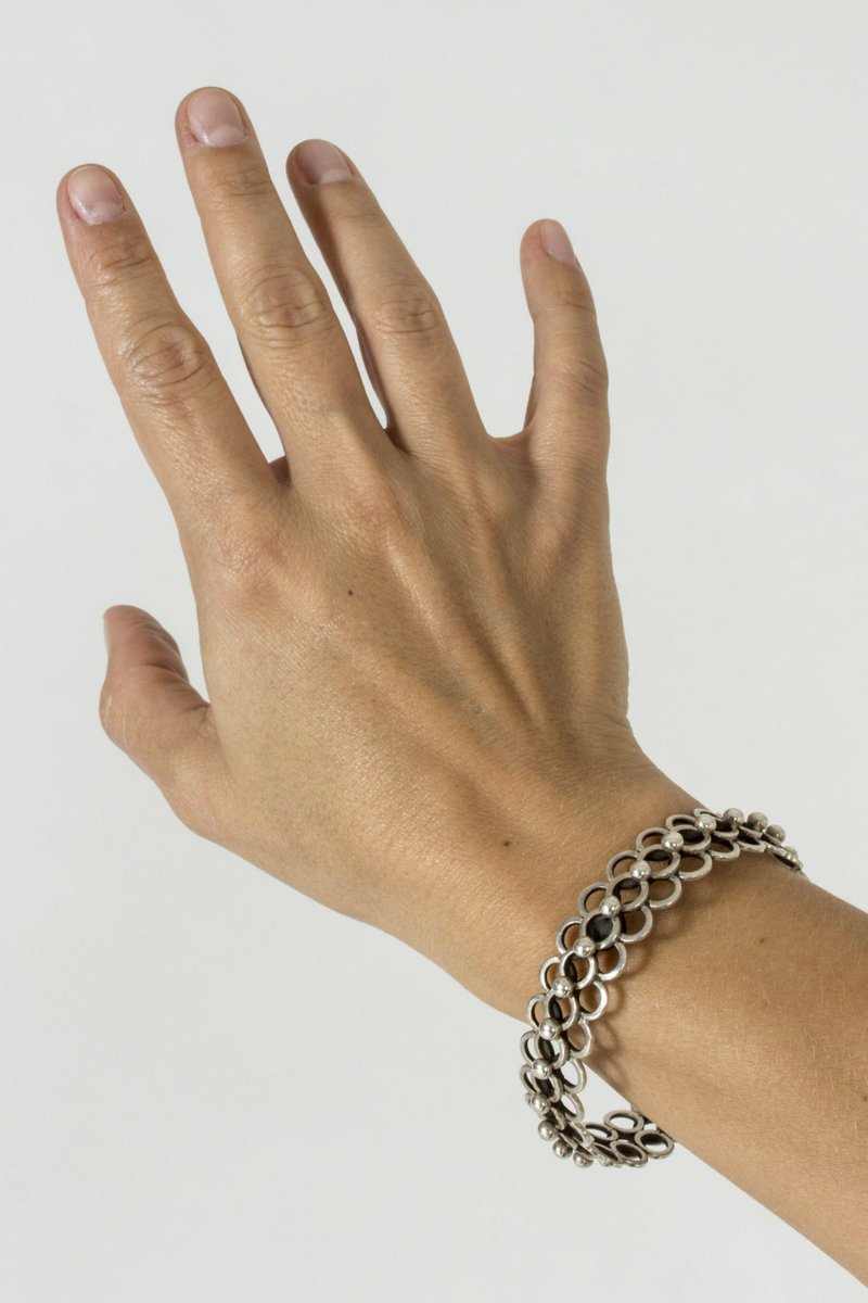 Silbernes Armband von Hermann Ole Jacobsen, 1950er bei Pamono kaufen