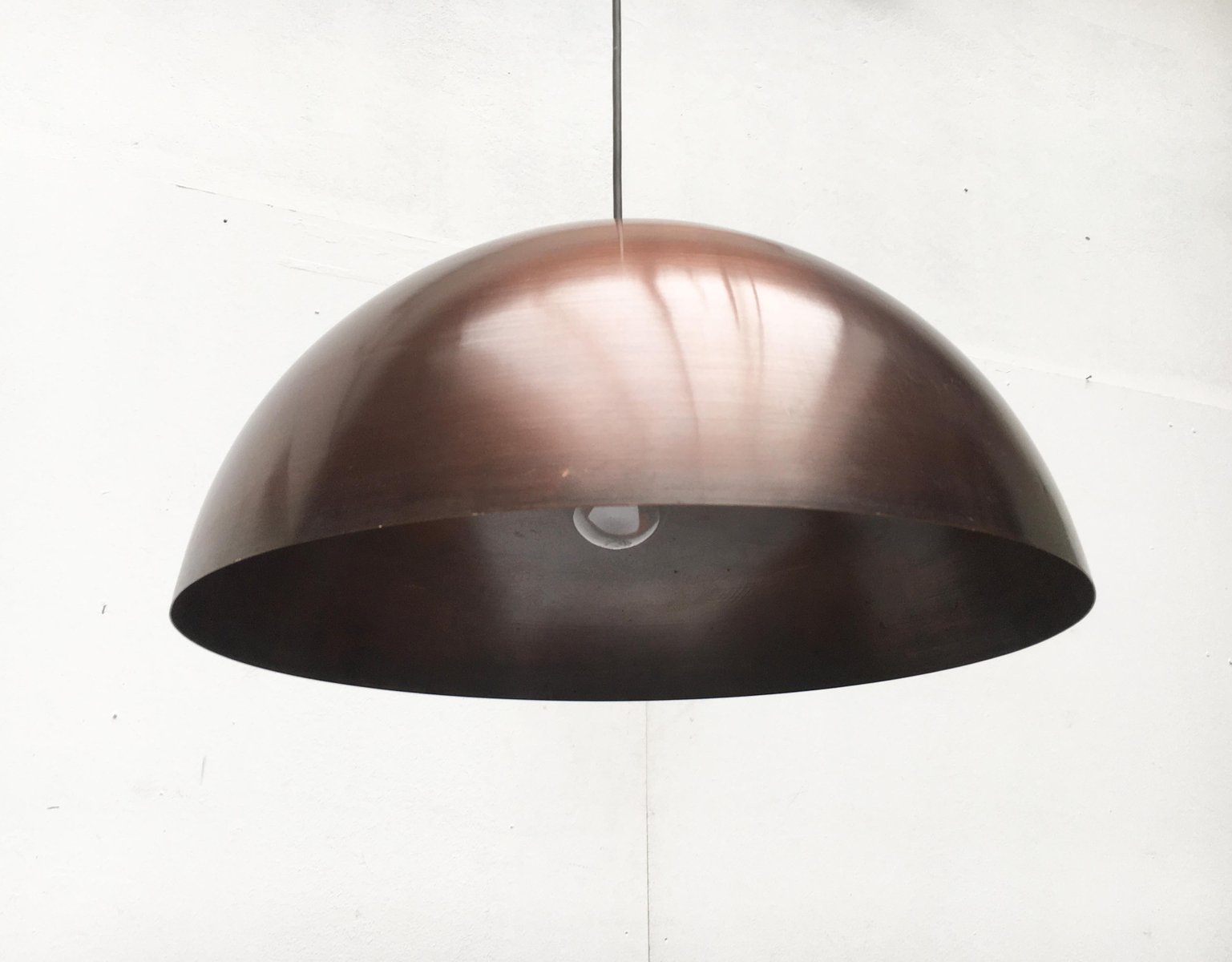 Mid-Century Copper Dome Pendant for sale at Pamono