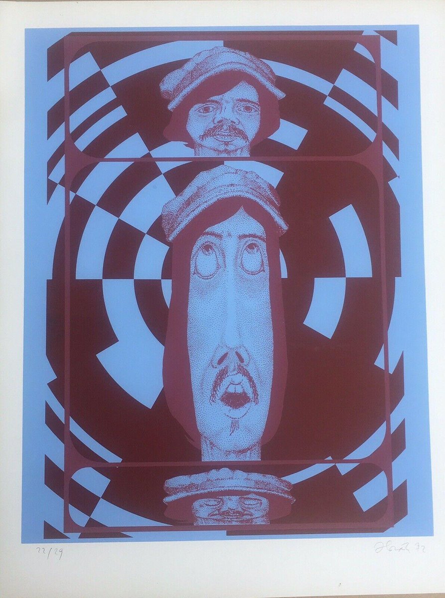 Peter Horak, Three Faces, 1947, Lithograph for sale at Pamono