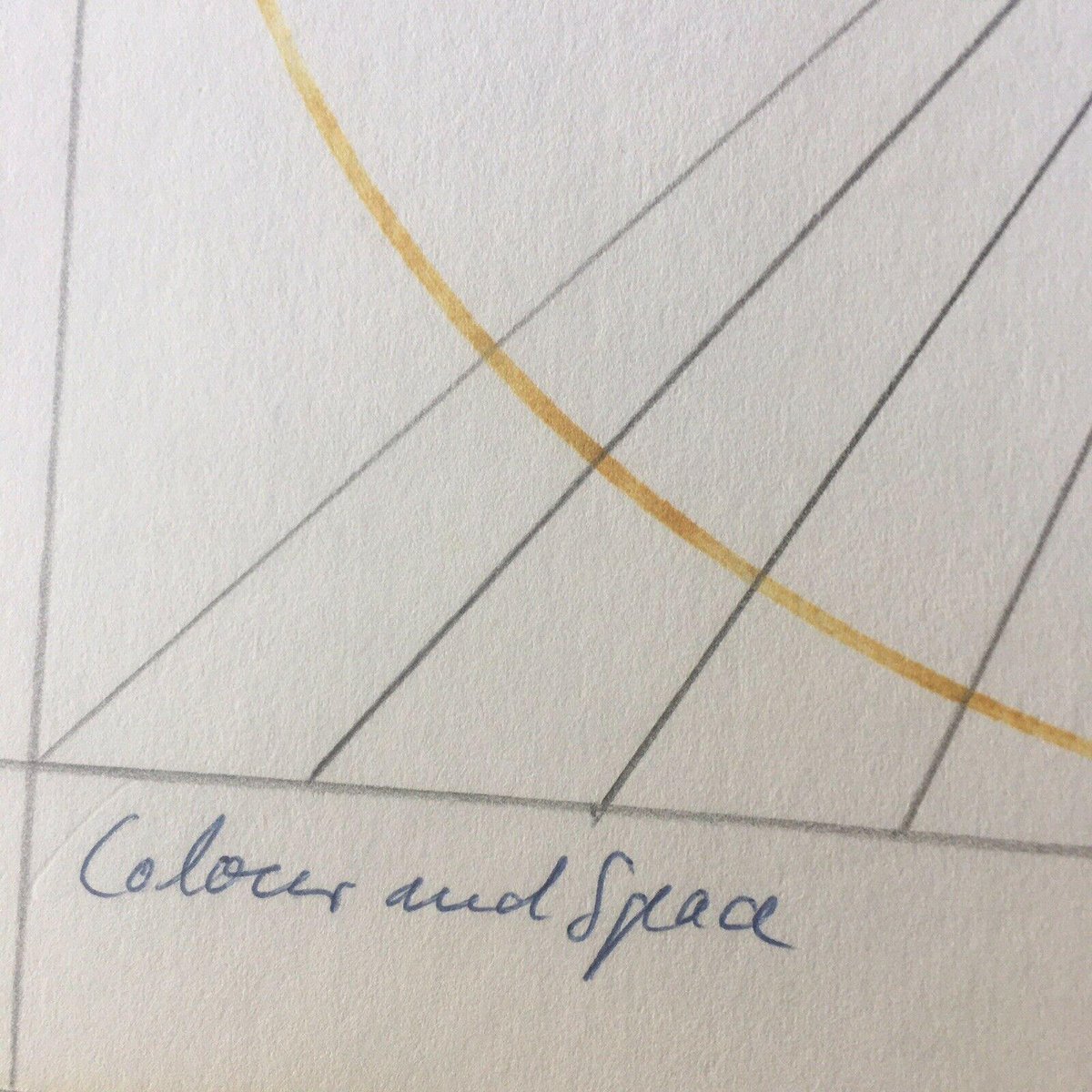 Peter Kalkhof, Blue Horizon Farbe und Raum, 1973, Bleistift bei Pamono ...