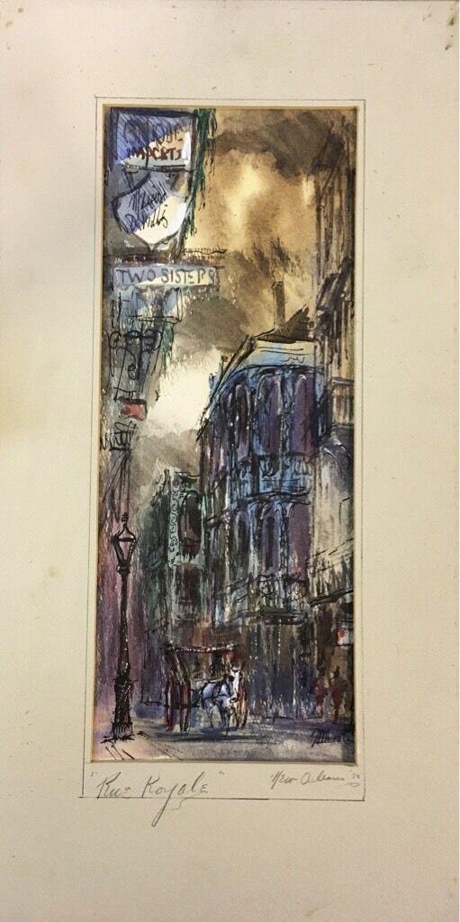Tom Lane, Rue Royale, Watercolor for sale at Pamono