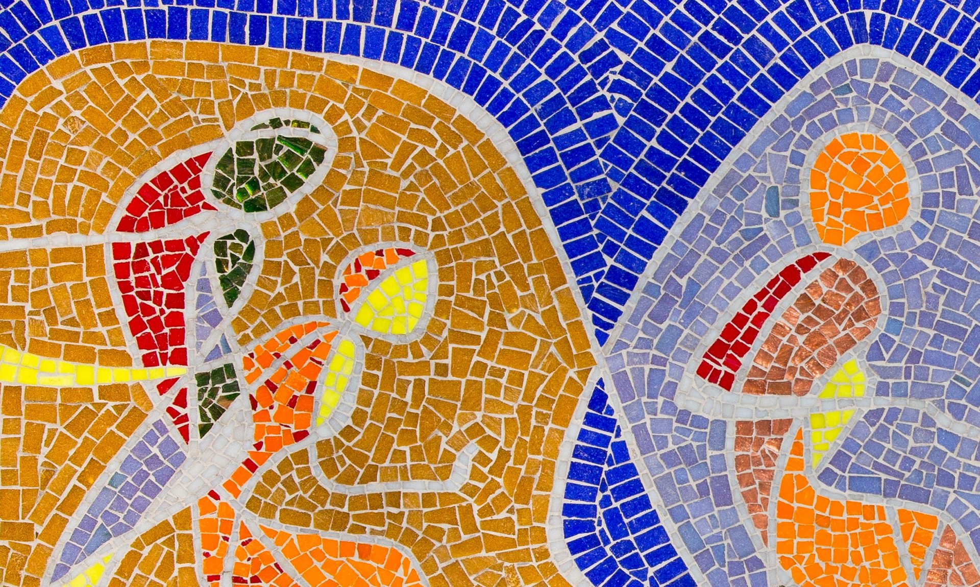 Glass Mosaic Wall Decoration, 1960s for sale at Pamono