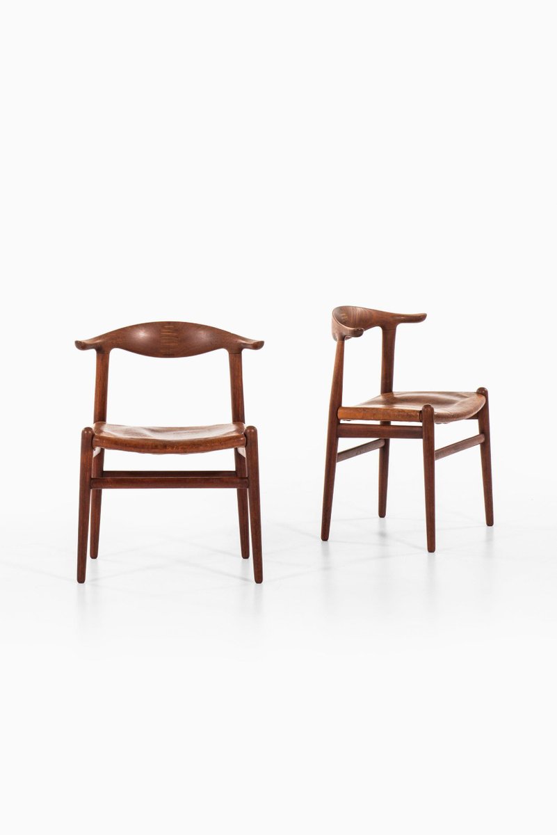 Model JH-505 Cowhorn Chairs by Hans J. Wegner for Johannes Hansen, 1952 ...