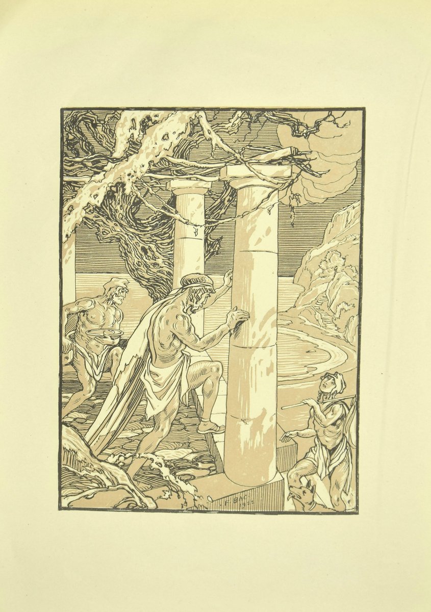 Ferdinand Bac , The Men and the Column , Original Lithograph by F. Bac ...
