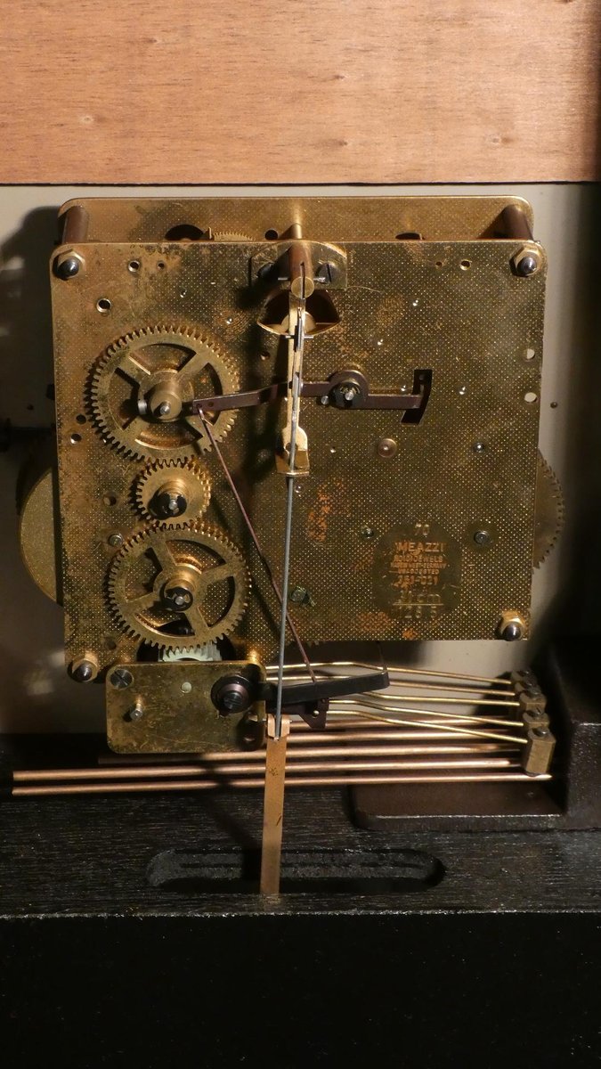 Melux Black Lacquer Tempus Fugit Pendulum Clock from Meazzi for sale at ...